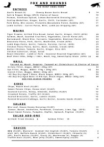 Dinner – The Fox and Hounds